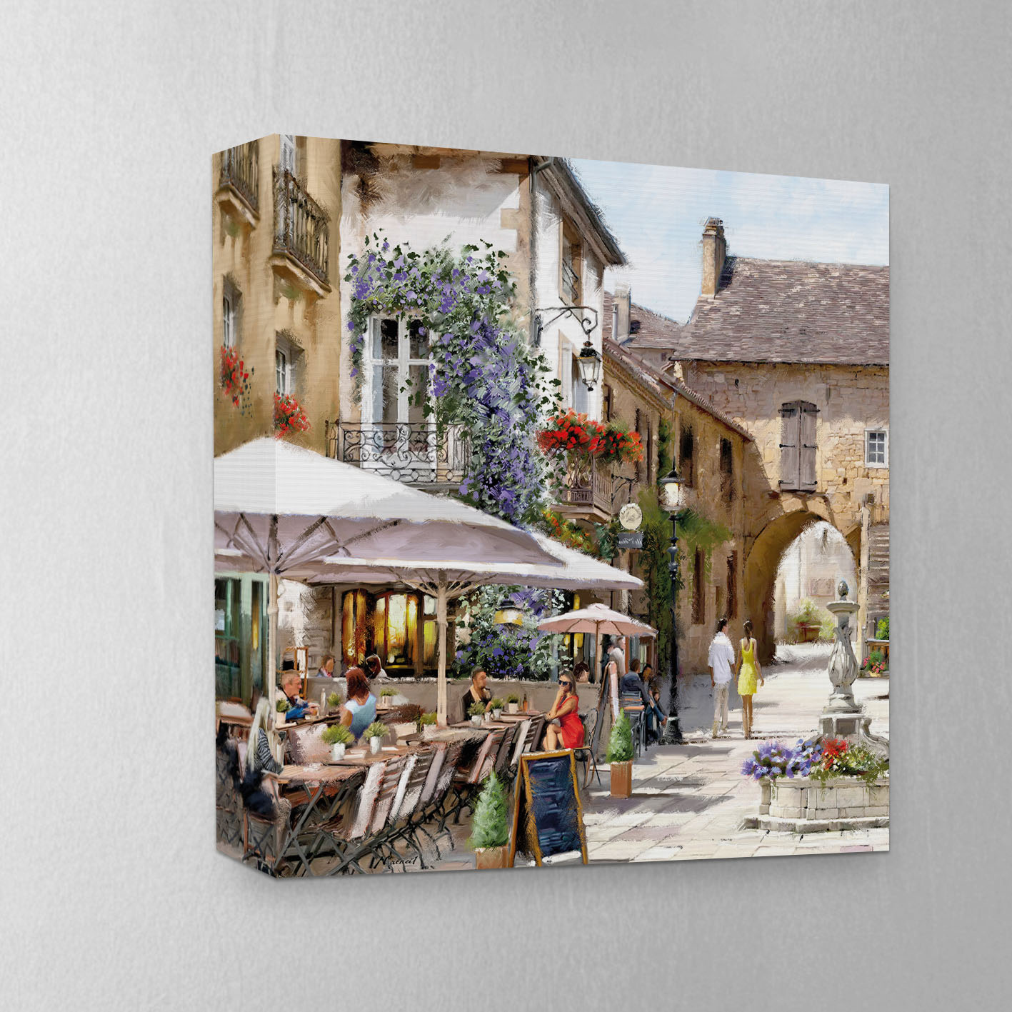 Richard Macneil (Courtyard Cafe) Canvas Print | The Art Group